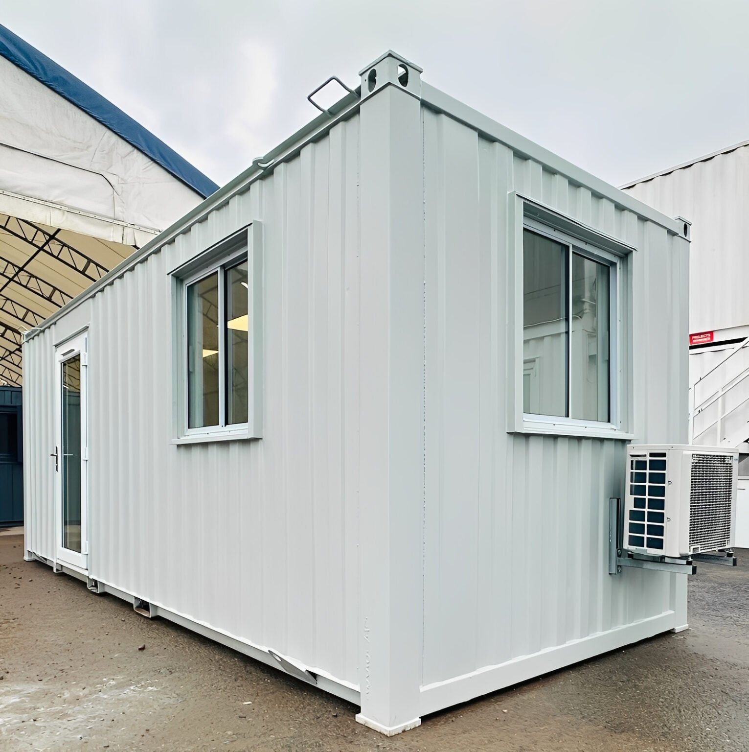 21ft x 8ft Custom Office Cabin – Refurbished Portable Building with A/C ...